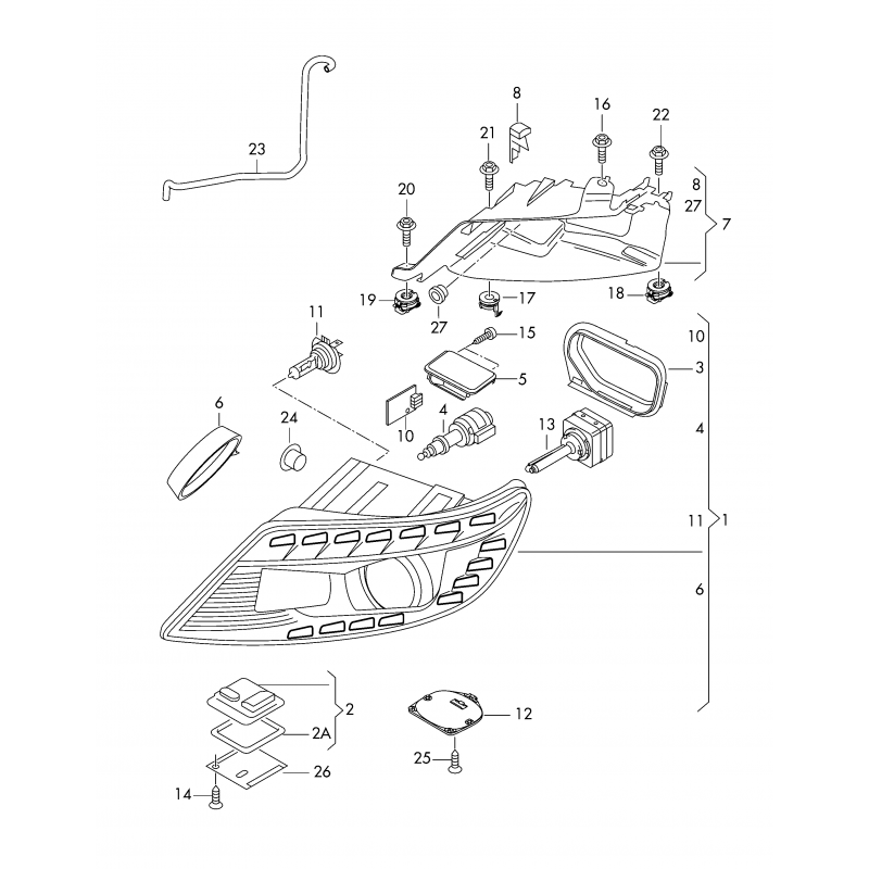 Audi Q7 2009-2015 Led Headlight Conrol Unit - 4L0941329